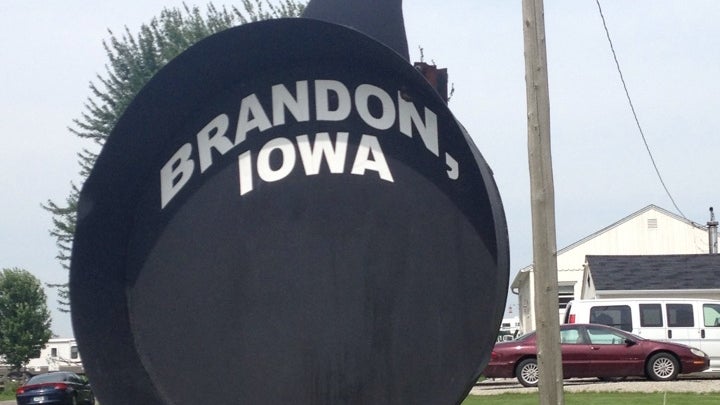 Iowa's Largest Frying Pan - Main Street, Brandon