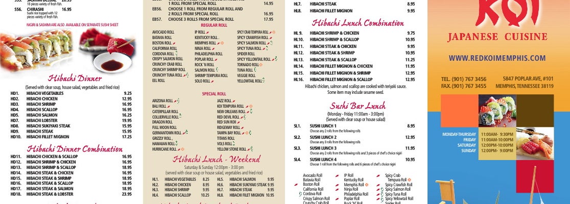 Red Koi Japanese Cuisine - 5847 Poplar Ave #101