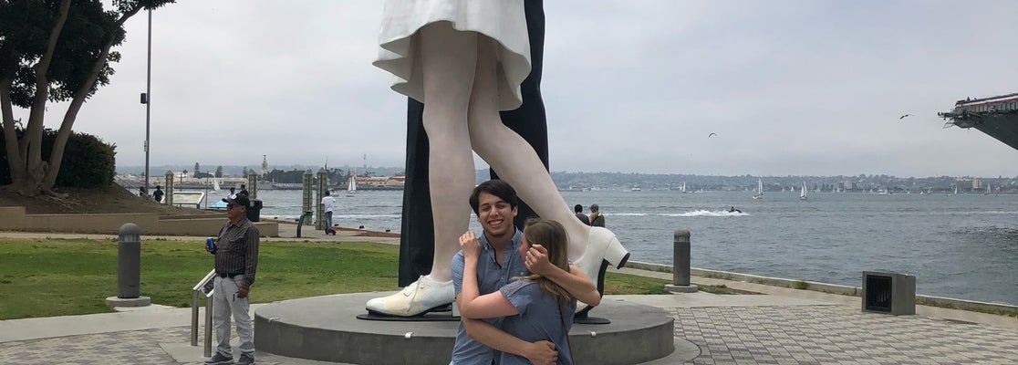 Embracing Peace Statue - Outdoor Sculpture in Marina