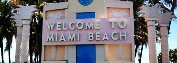 Welcome To Miami Beach Sign - Miami Beach, FL