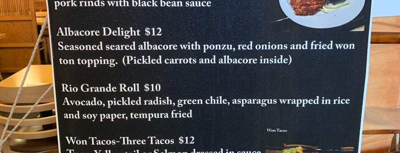 Sakura Sushi Menu Albuquerque