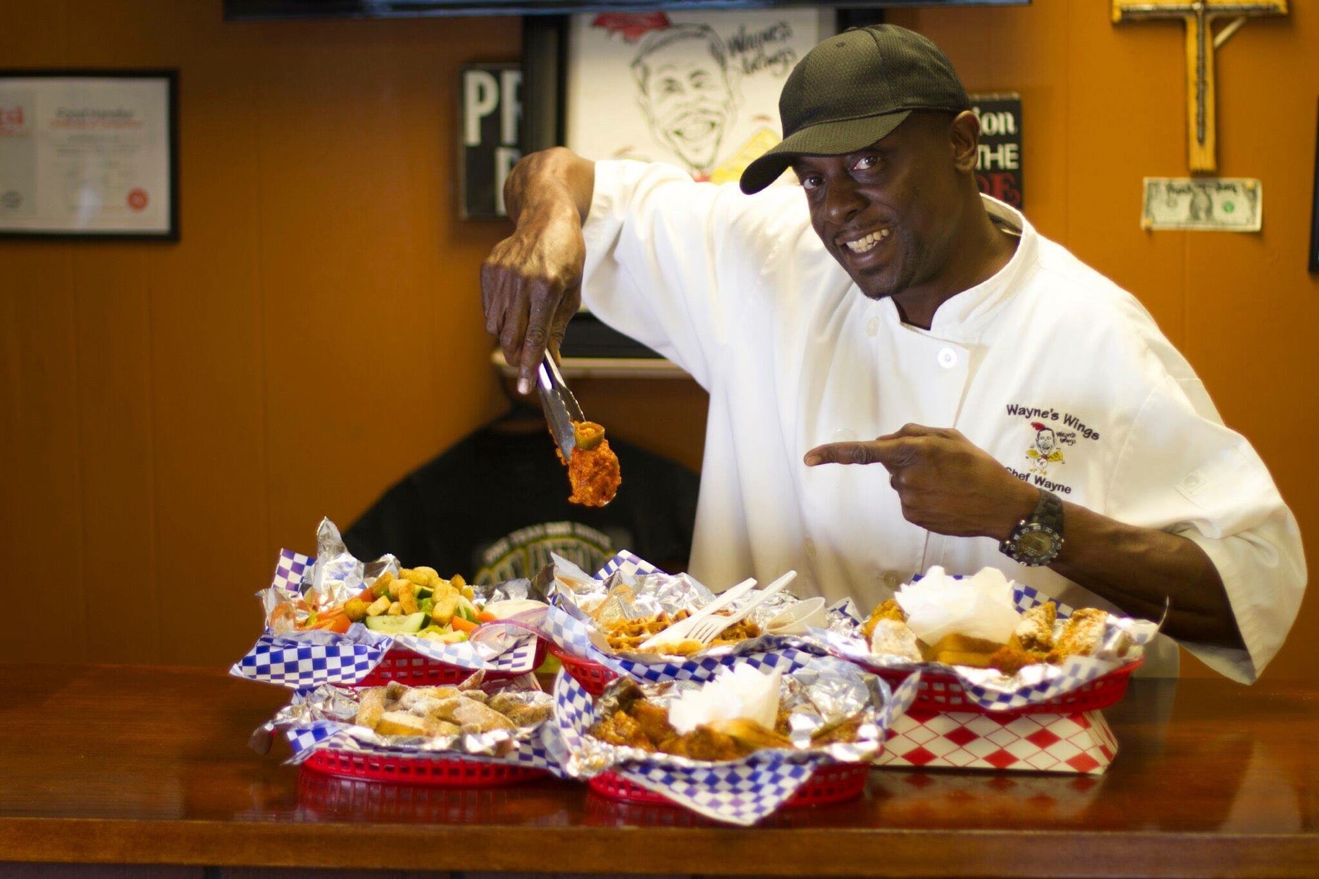 Wayne's Wings on Postcard