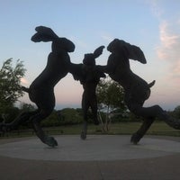 Giant Dancing Rabbits - Sculpture Garden in Dublin