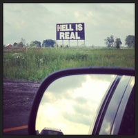"Hell Is Real" Sign - Public Art