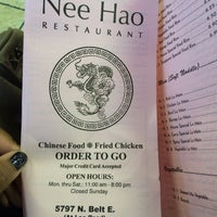 Menu - Nee Hao Restaurant - Chinese Restaurant