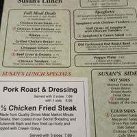 Menu - Susan's Restaurant - Springdale, AR