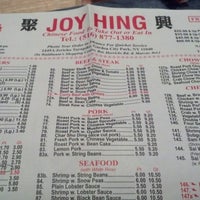 Menu - Joy Hing - 2449 Jericho Tpke