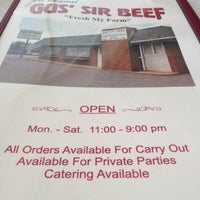 Menu - Gus' Sir Beef - American Restaurant