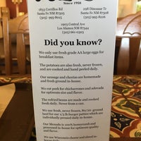 Menu - El Parasol - Santa Fe, NM