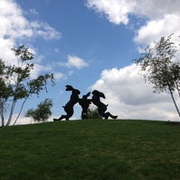 Giant Dancing Rabbits - Sculpture Garden in Dublin