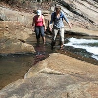 Bridal Veil Falls At Tallulah Gorge Floor Trail - Hiking Trail