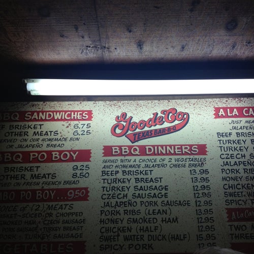 Goode Company BBQ - 5109 Kirby Dr - Houston