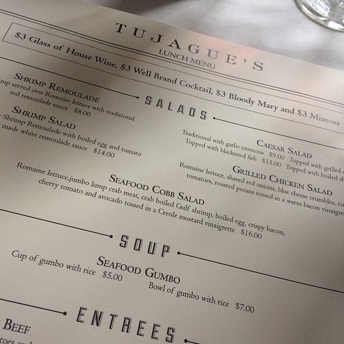 Tujague's Restaurant - 823 Decatur St - New Orleans