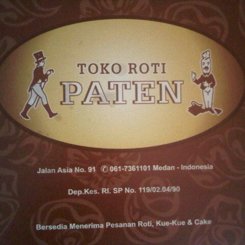 Toko Roti Paten - Jl. Asia No. 91 - Medan
