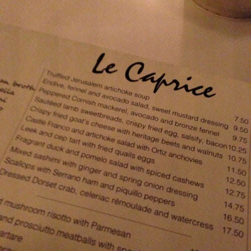 Le Caprice - 20 Arlington St - London
