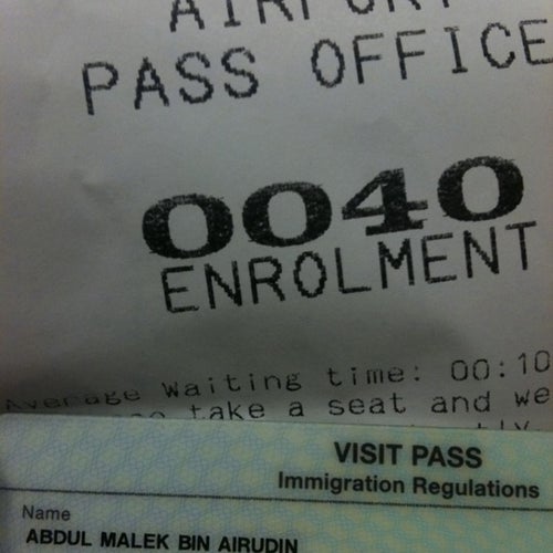 Airport Pass Office - Changi Airport Terminal 2 - Singapore