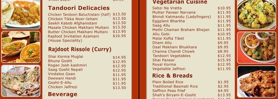 Rajdoot - Indian Restaurant in Calgary