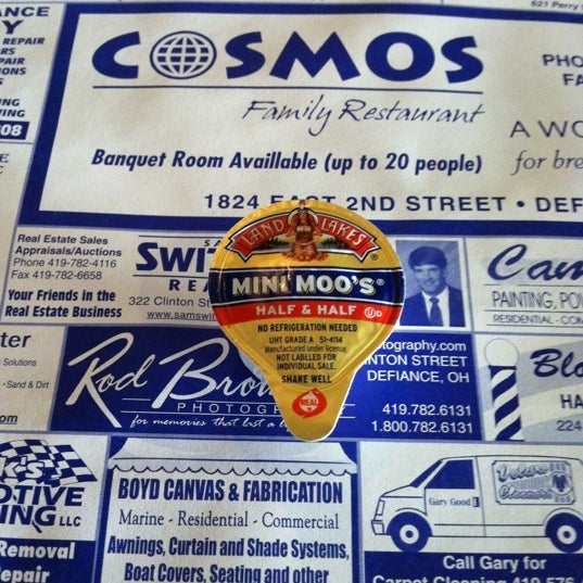 Cosmos Family Restaurant - Greek Restaurant in Defiance