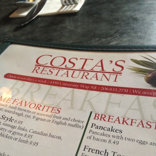 Costa's Restaurant - University District - Seattle, WA