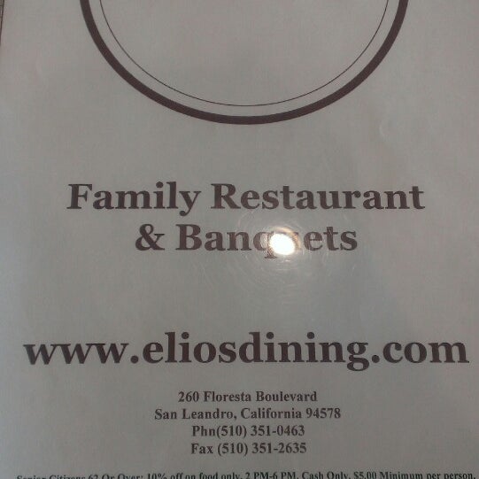 Photos at Elios Family Restaurant - Floresta - San Leandro, CA