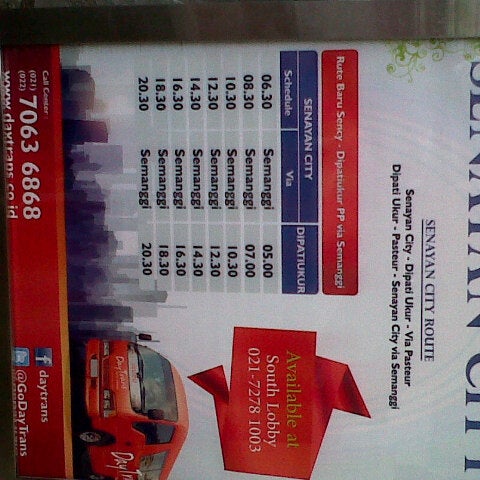 Day Trans - Lobby Selatan Senayan City (SCTV Tower)
