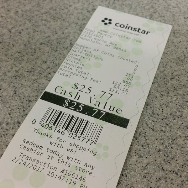 Coinstar Cash Voucher