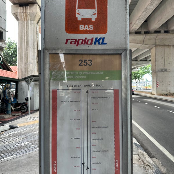 Bus Stop LRT Wangsa Maju - Bus Line in Wardieburn Camp