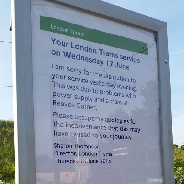 Arena London Tramlink Stop - 1 tip