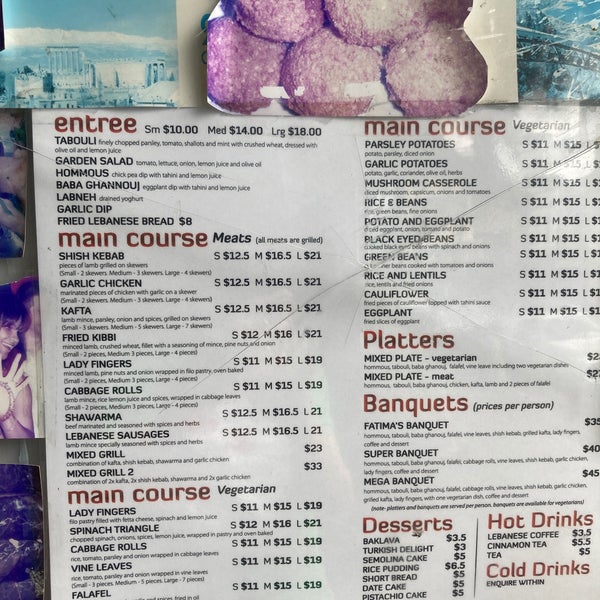 Fatima's Lebanese Restaurant - 296 Cleveland St