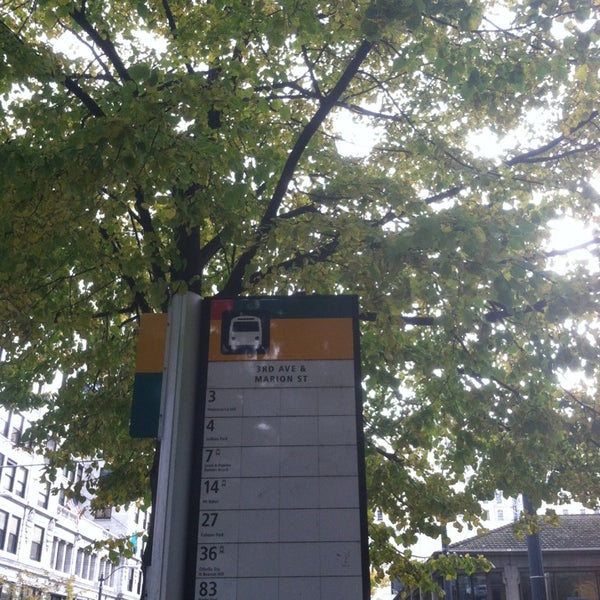 Metro Bus Stop #480 - Bus Stop in Seattle Central Business District