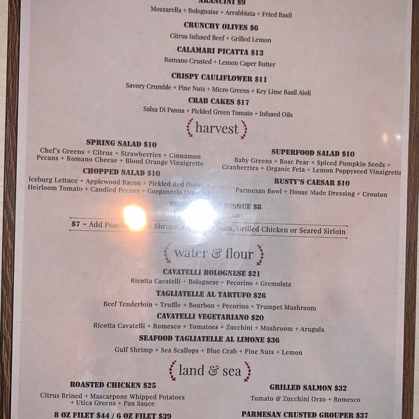 Rusty's Bistro - 1160 Gulf Blvd