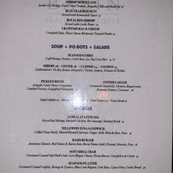 Basin Seafood & Spirits - Irish Channel - 18 tips