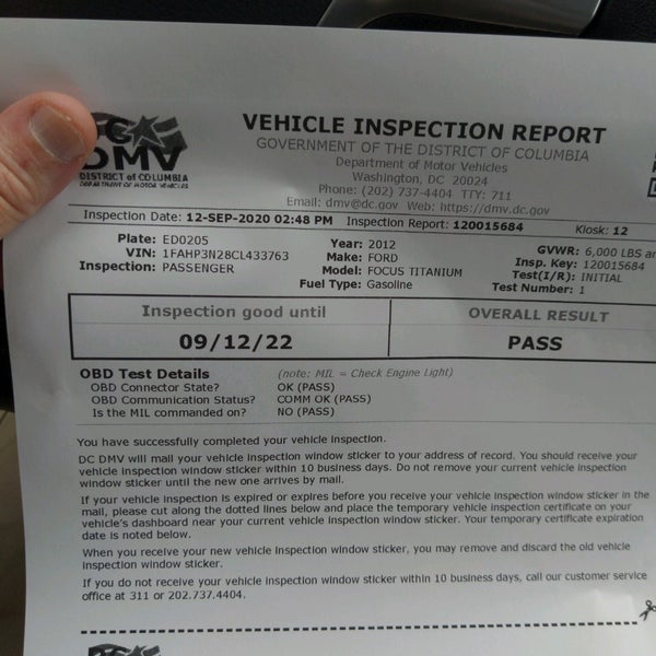 DC DMV OBD Self Service Kiosk - Brightwood - Manor Park - Washington, D.C.