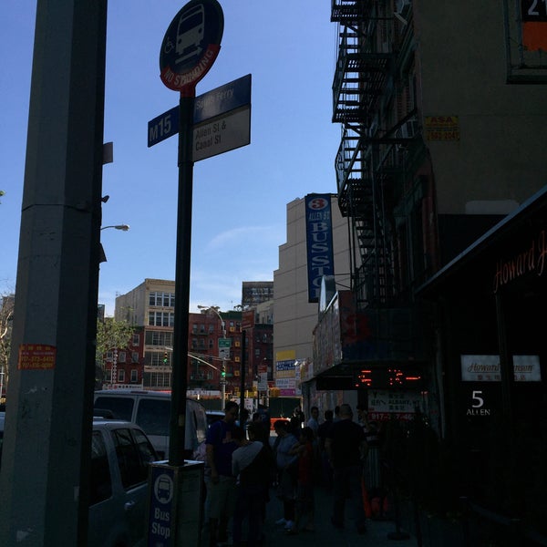 MTA Bus - Allen St & Grand St (M15/M15-SBS) - Bus Stop in Lower East Side