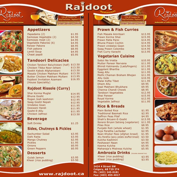 Rajdoot - Indian Restaurant in Calgary