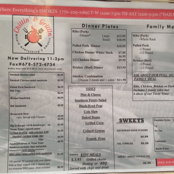 Chillin And Grillin - BBQ Joint in Griffin