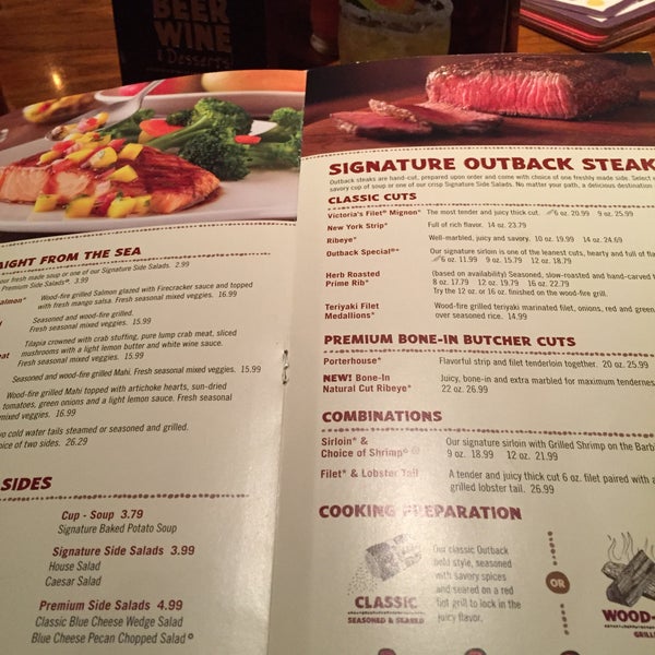 Outback Steakhouse Lunch Menu