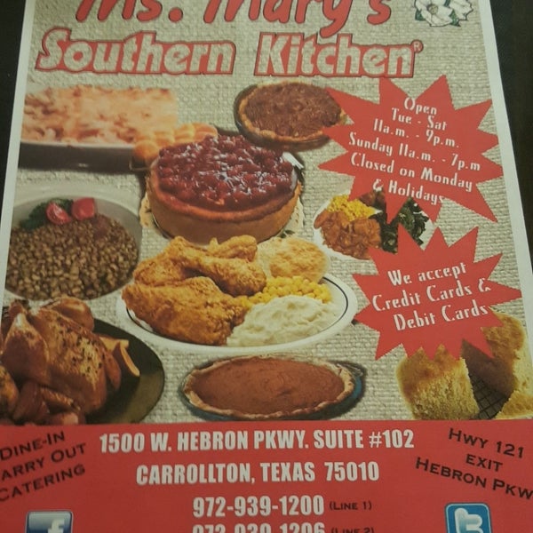 Ms Mary's Southern Kitchen (Now Closed) - 1500 W Hebron Pkwy #102