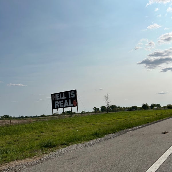 "Hell Is Real" Sign - Public Art