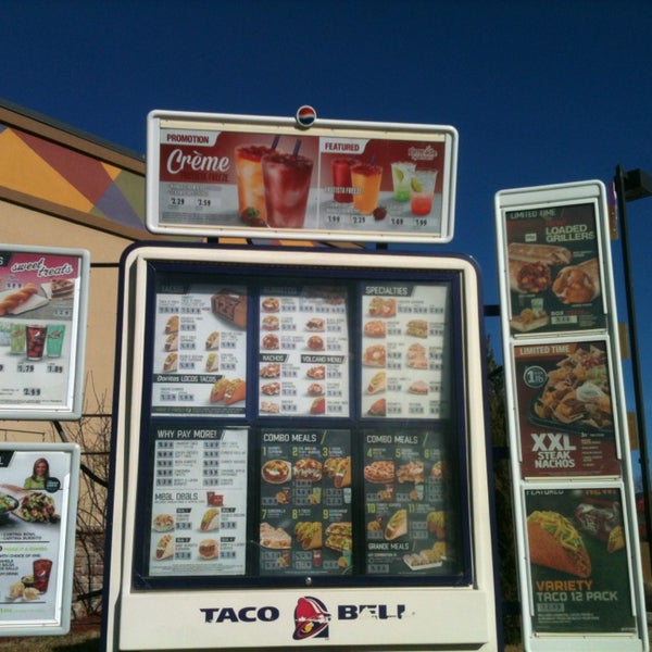 Taco Bell Drive Thru Menu Board