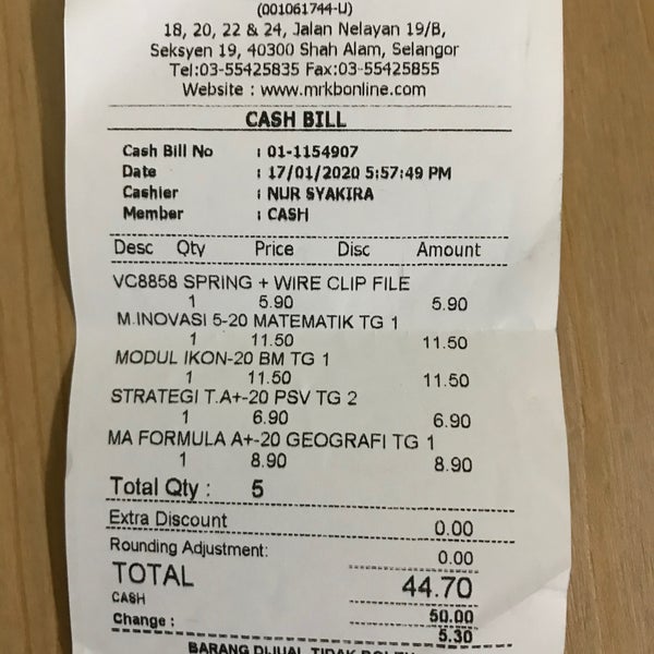 MRKB Agency (Kedai Buku / Bookstore) - Shah Alam, Selangor