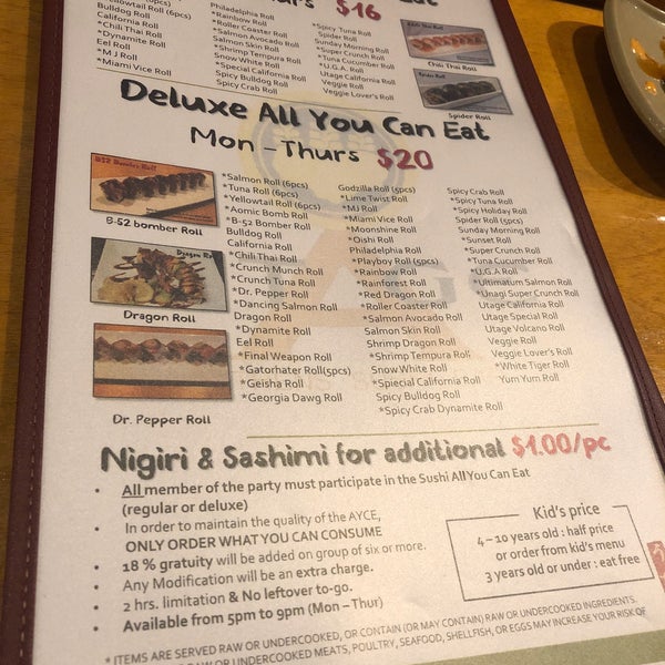 Utage Athens Sushi Bar - 440 E Clayton St