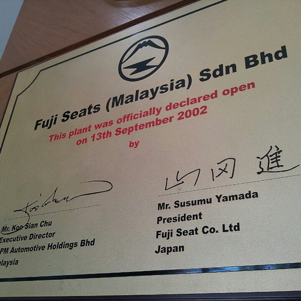 Fuji Seat (Malaysia) Sdn Bhd - Factory