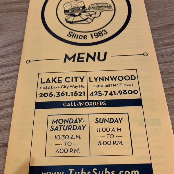 Photos at Tub's Gourmet Subs - Lynnwood, WA
