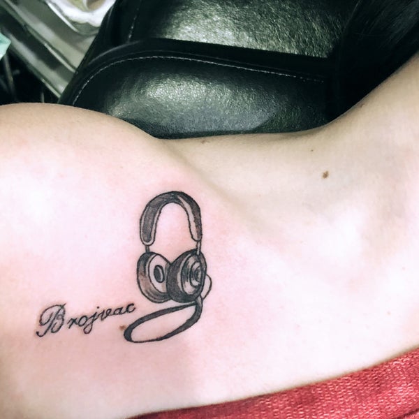 Dj Headphone Tattoo