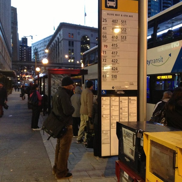Community Transit Bus Stop - 6th & Olive - Belltown - 122 visitors