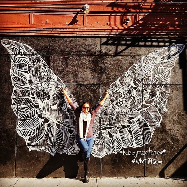 Kelsey Montague Art: What Lifts You - Street Art