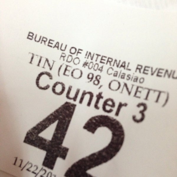 BIR RDO 4 - Calasiao, West Pangasinan - 1 tip from 50 visitors