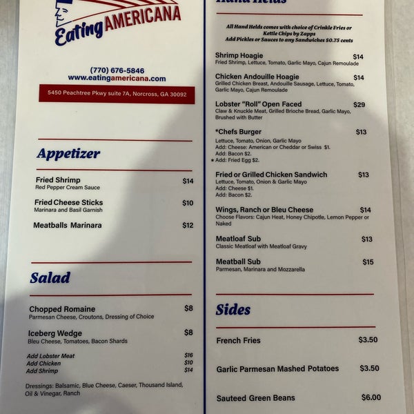 Eating Americana - Peachtree Corners, GA