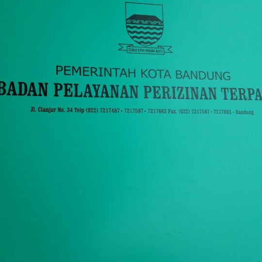 Dinas Perizinan - BPPT - Bandung, Jawa Barat